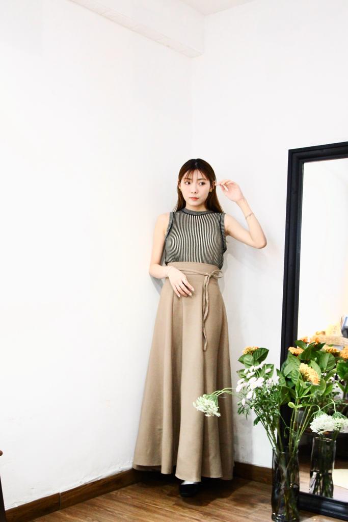 Ollie mocha strap skirt – Aurora Studio