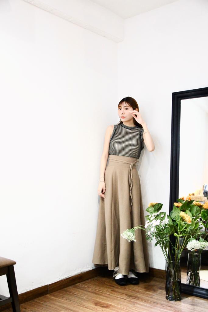 Ollie mocha strap skirt – Aurora Studio