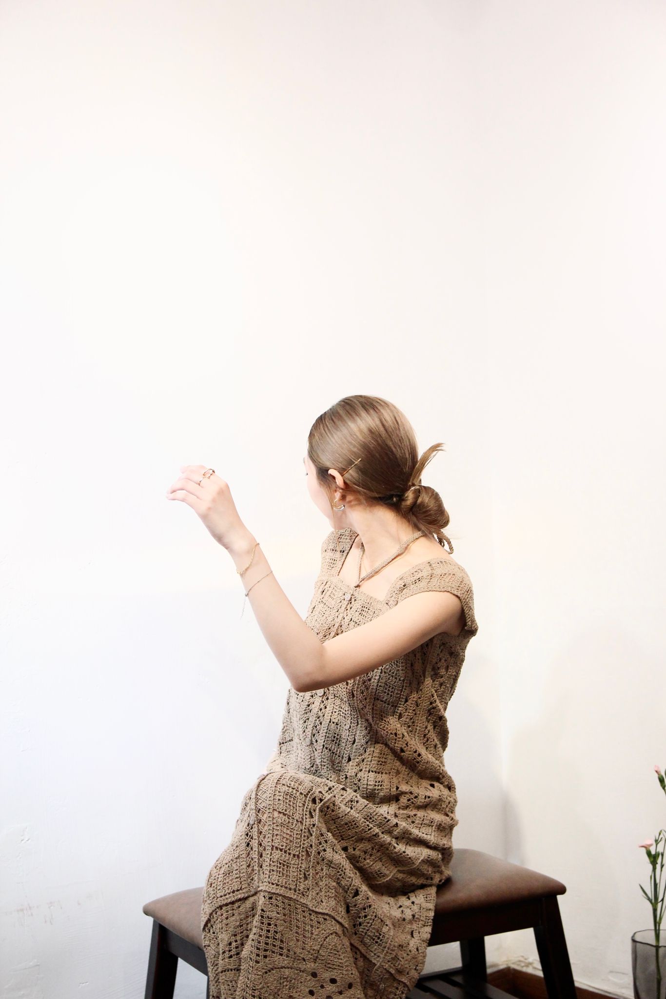 Mocha pattern lace-up ops – Aurora Studio